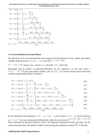 6TH-ORDER RUNGE-KUTTA FORWARD-BACKWARD SWEEP ALGORITHM FOR SOLVING OPTIMAL CONTROL MODELS OF ...