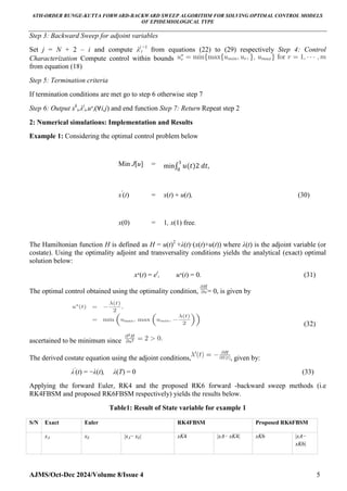 6TH-ORDER RUNGE-KUTTA FORWARD-BACKWARD SWEEP ALGORITHM FOR SOLVING ...
