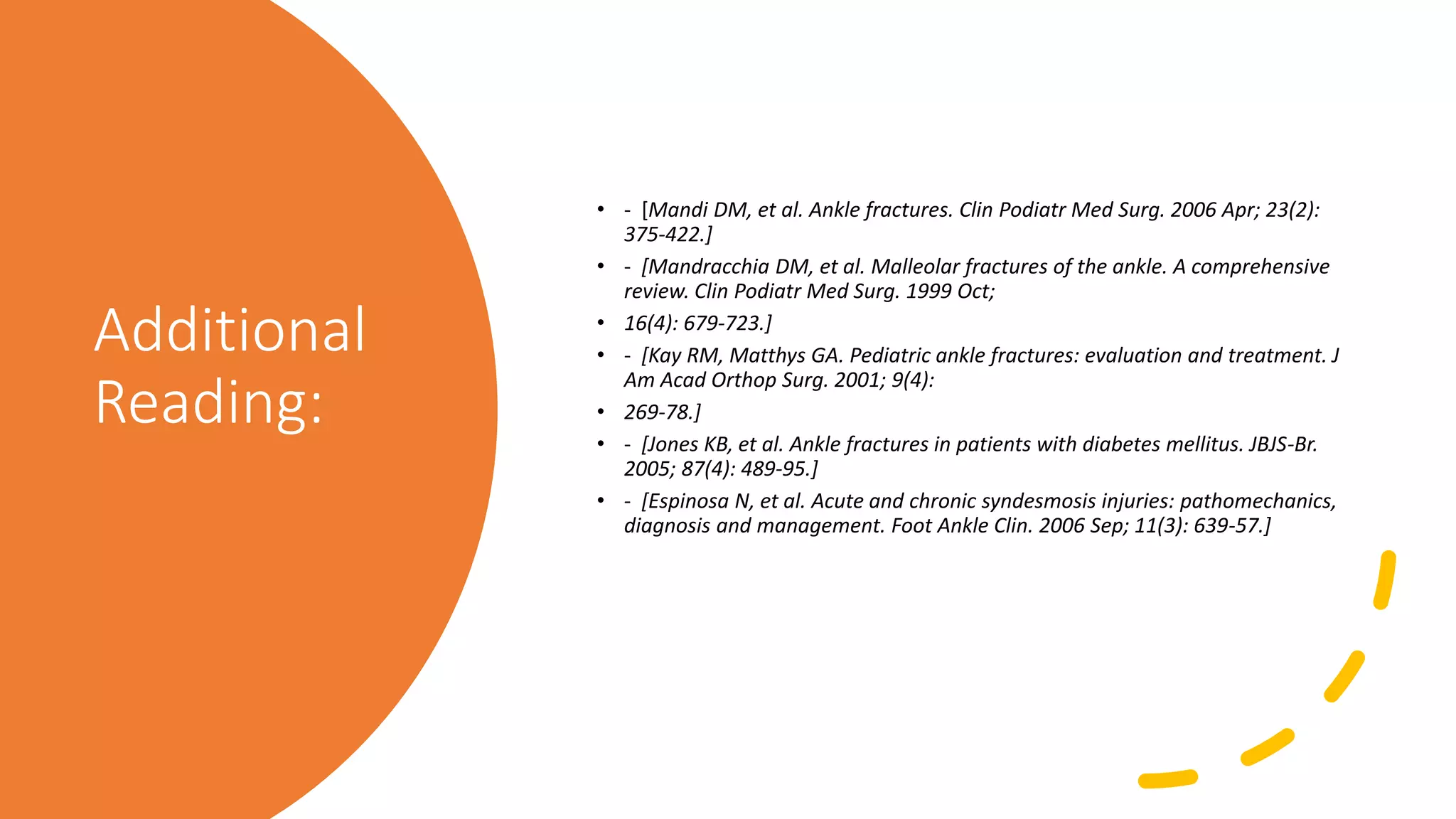 Ajm Sheet: Ankle Fracture | PPT