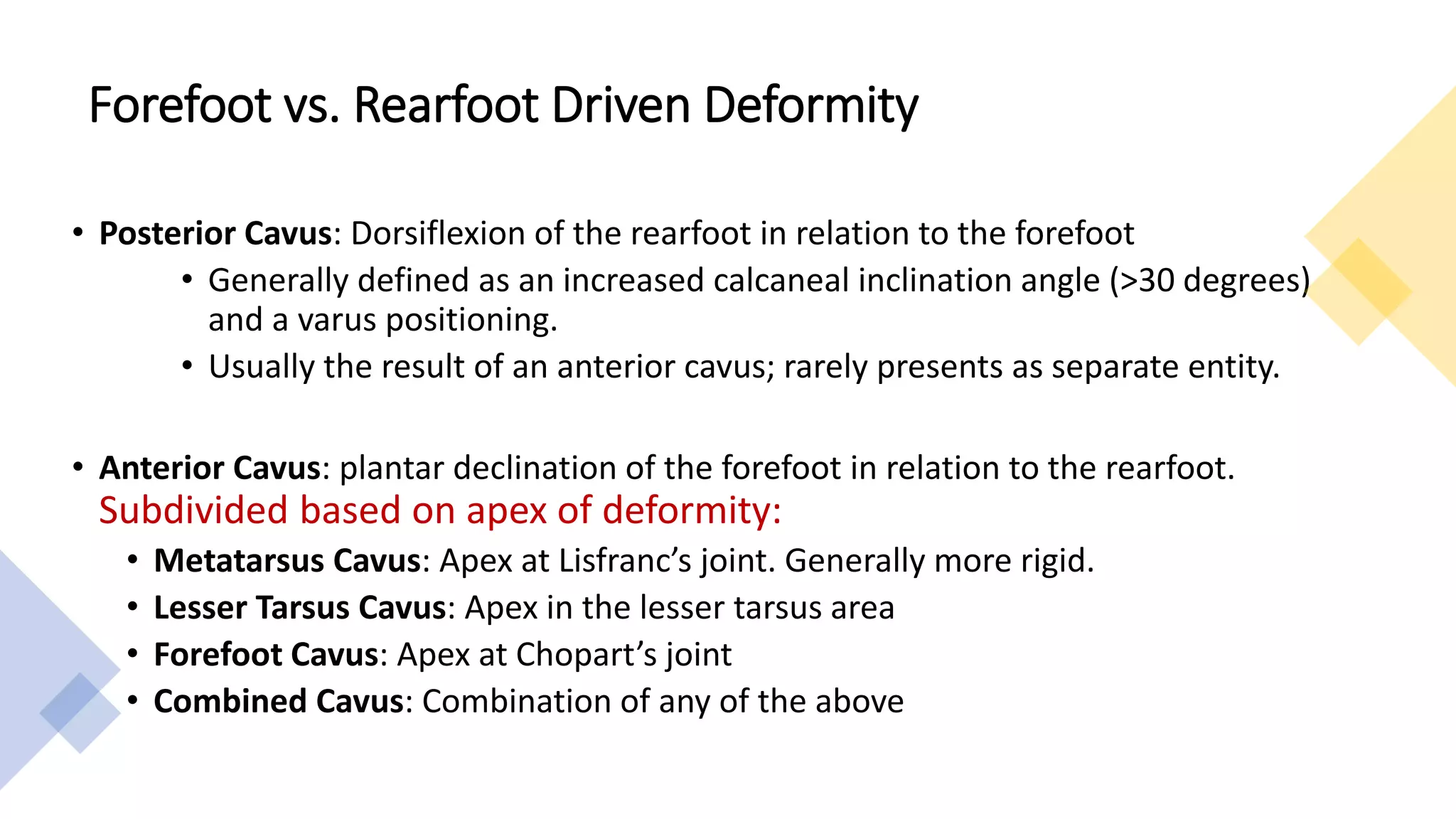 AJM Sheet: pes cavus | PPTX
