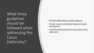 AJM Sheet: pes cavus | PPTX