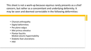AJM Sheet: Ankle Equinus | PPTX