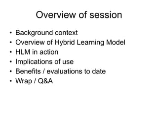 Alan Masson - Formalising the informal - using a Hybrid Learning Model ...