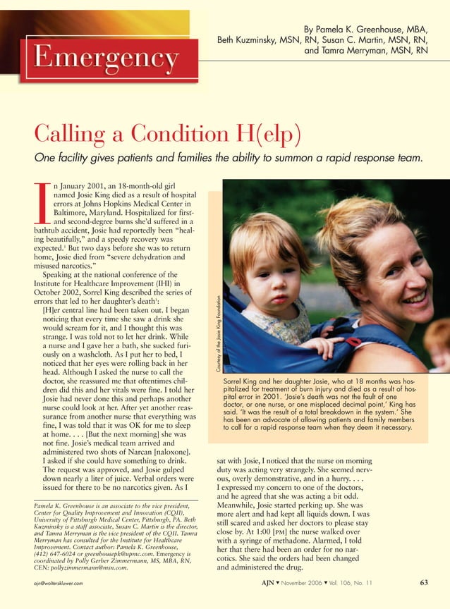 Calling a Condition "H" | PDF