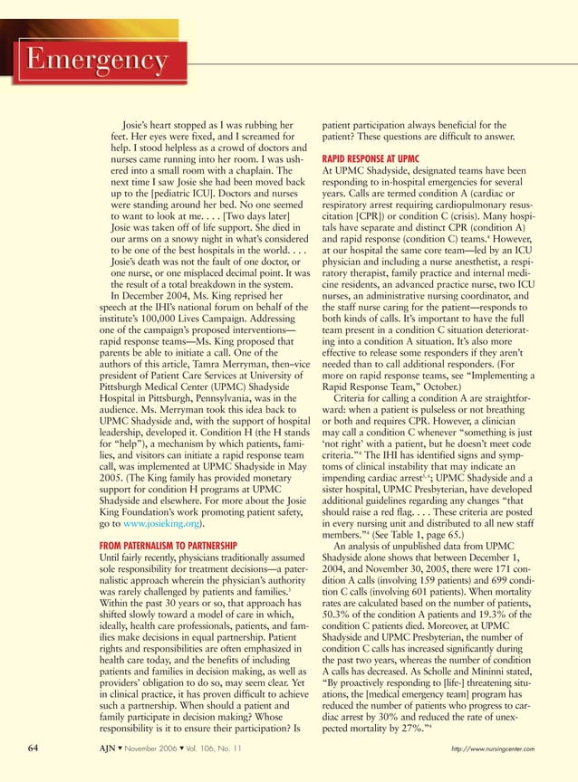 Calling a Condition "H" | PDF