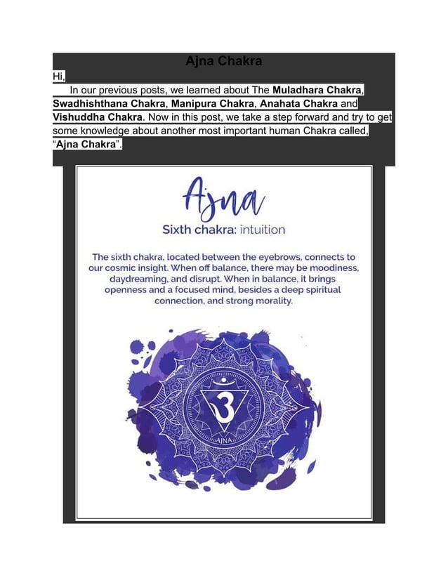Ajna Chakra.pdf | Hinduism | Religion & Spirituality