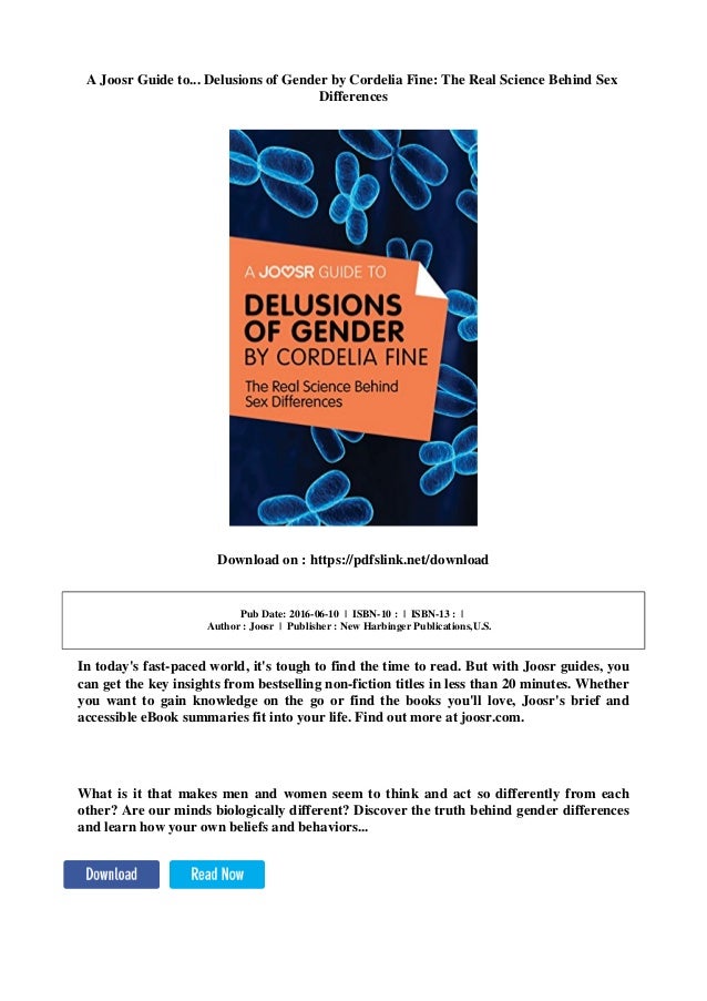 A Joosr Guide To Delusions Of Gender By Cordelia Fine The Real