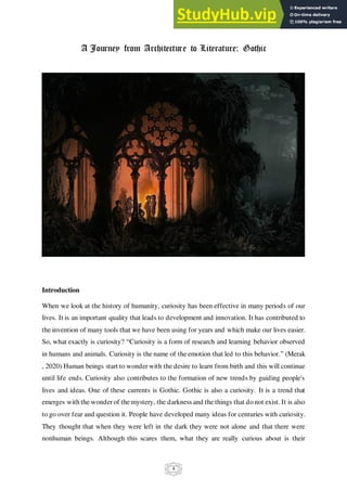 A Journey From Architecture To Literature Gothic | PDF