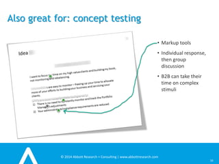 A Journey into Online Qualitative Research - Abbott Research | PPT