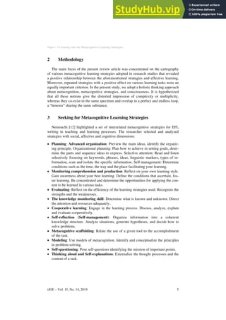 A Journey Into The Metacognitive Learning Strategies | PDF