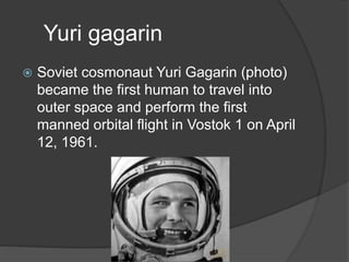 A journey of human in space and on | PPT