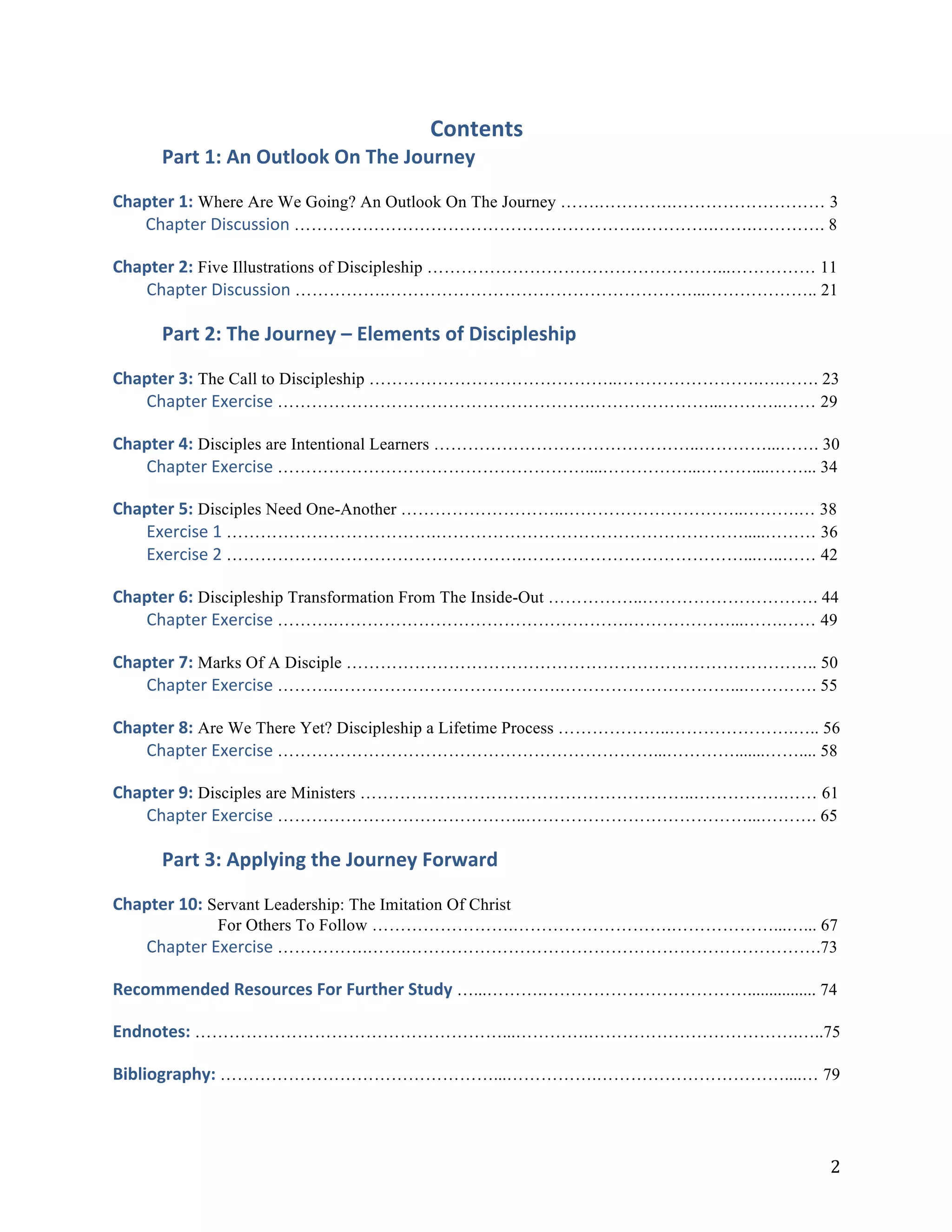 A Journey of Intentional Discipleship | PDF