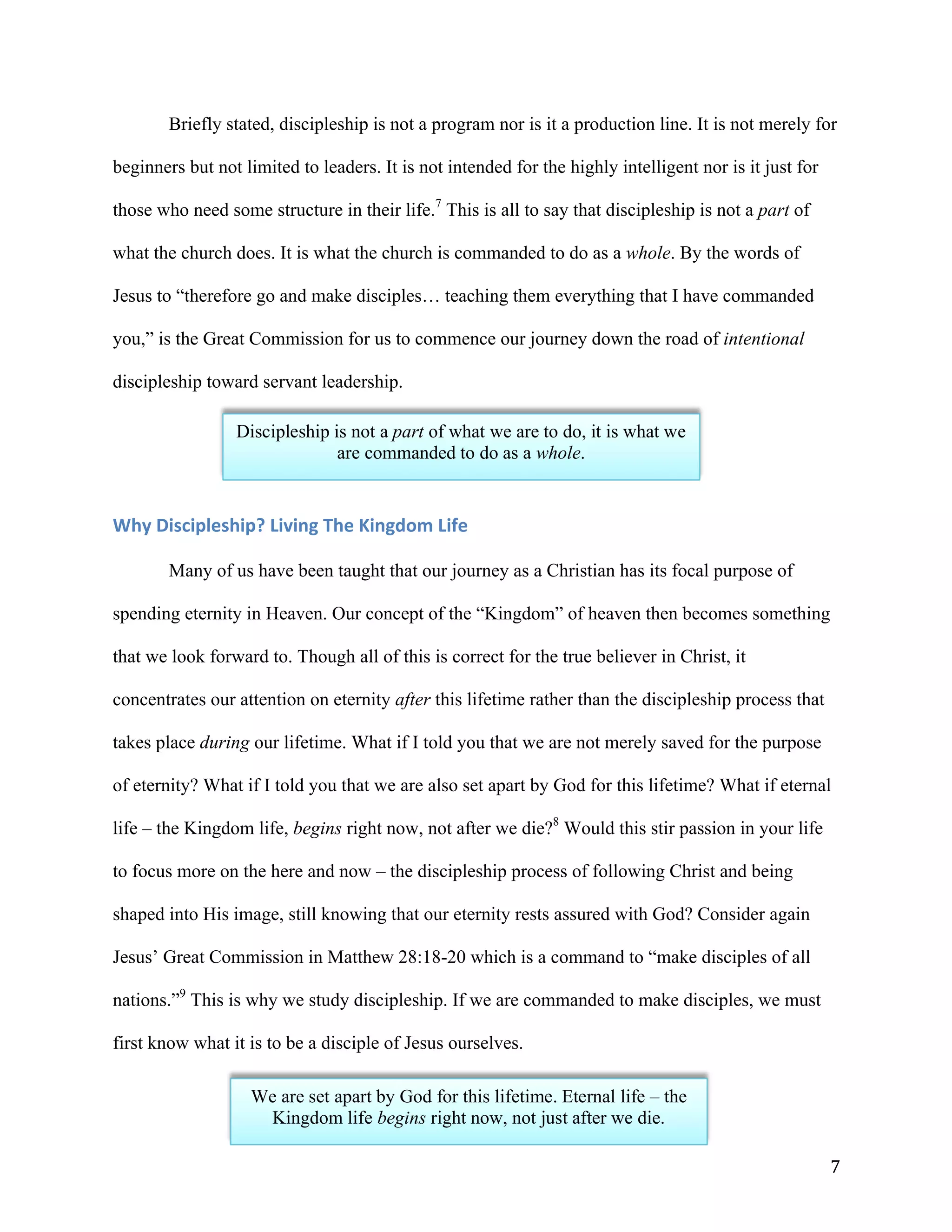 A Journey of Intentional Discipleship | PDF