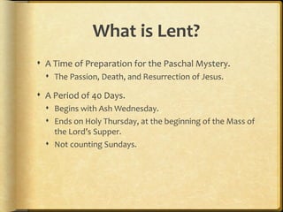 A journey through lent | PPT