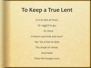 A journey through lent | PPT