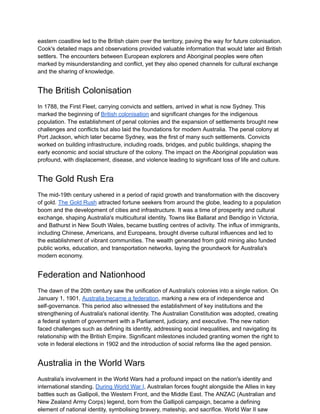 A Journey Through Time - The Fascinating History of Australia | PDF