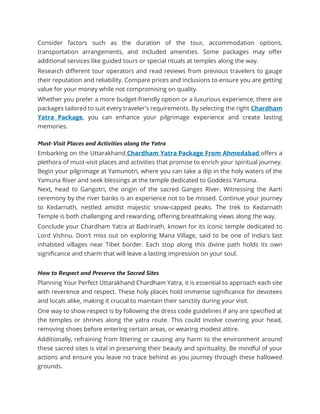 A Journey Through Uttarakhand's Chardham Yatra | PDF