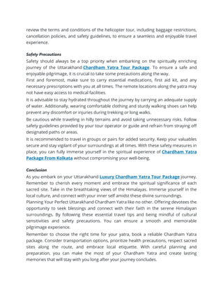 A Journey Through Uttarakhand's Chardham Yatra | PDF