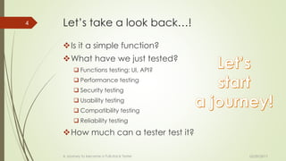 A journey to a Full Stack Tester | PPT | Free Download