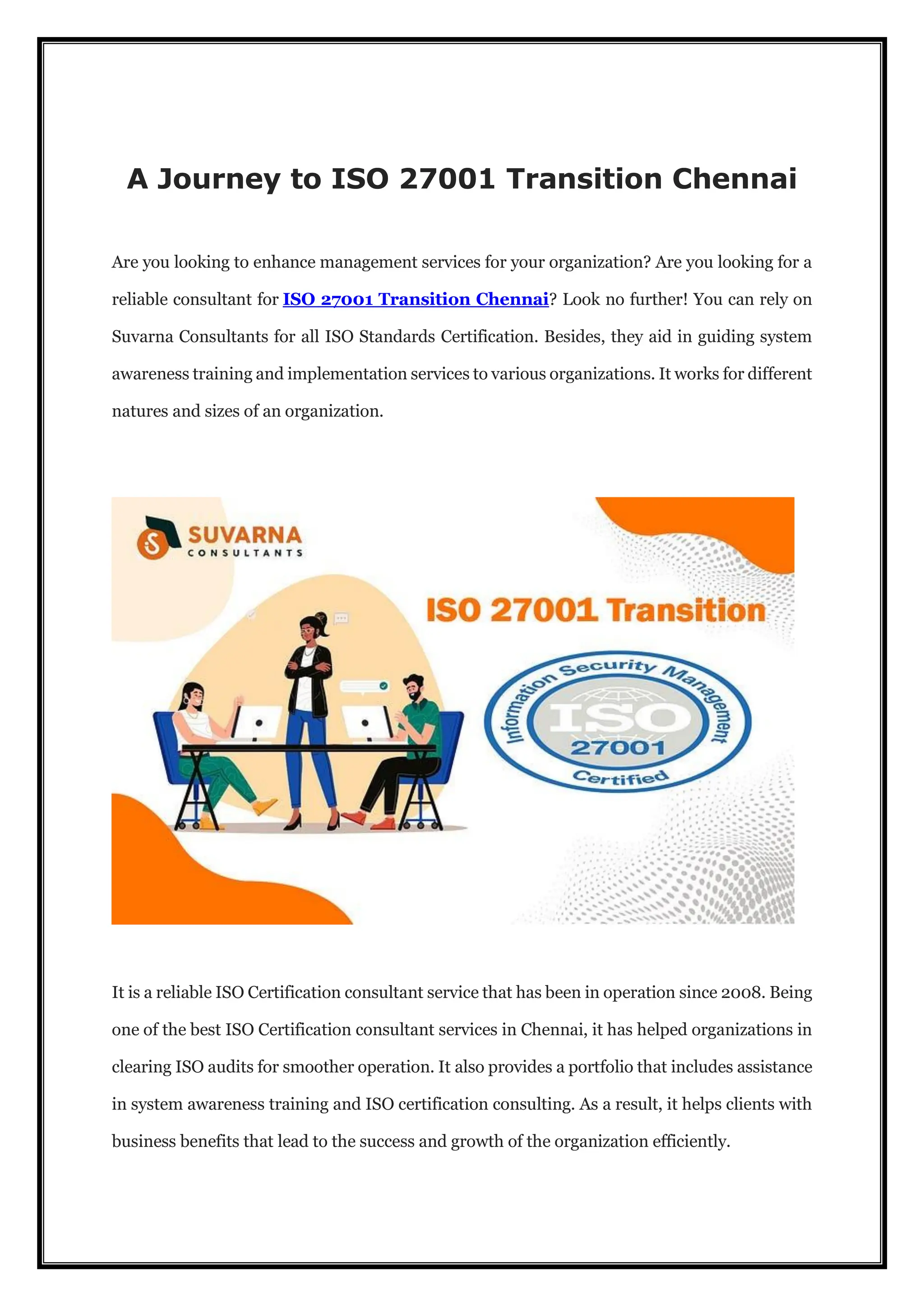 A Journey to ISO 27001 Transition Chennai.pdf