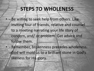 A Journey to Wholeness | PPT