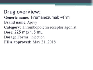 Ajovy | PPTX | Pharmaceutical Drugs | Medical Health