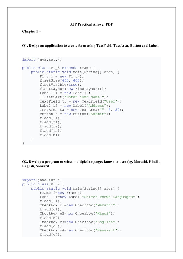 AJP Practical Questions with Solution.docx