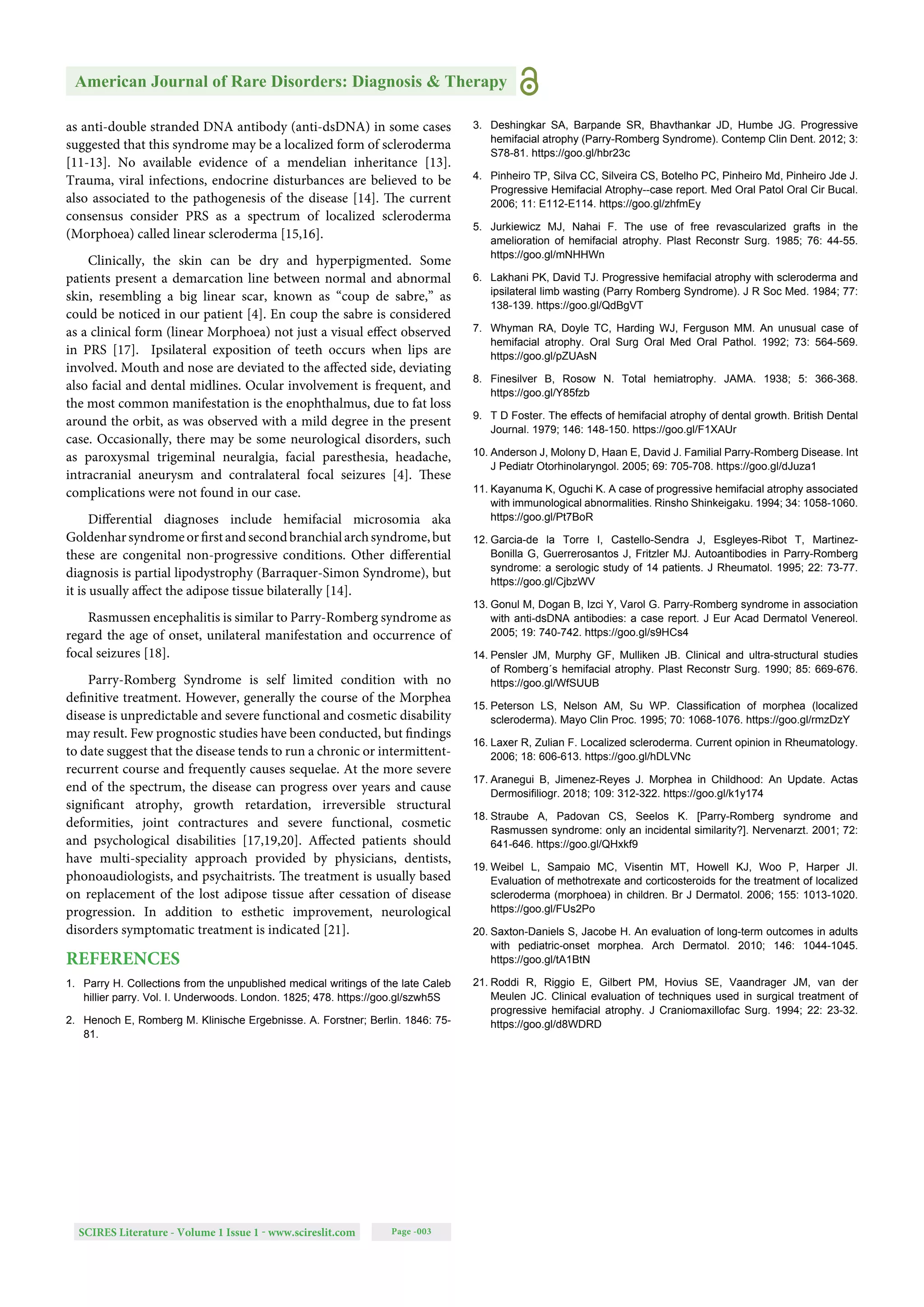 American Journal of Rare Disorders: Diagnosis & Therapy | PDF