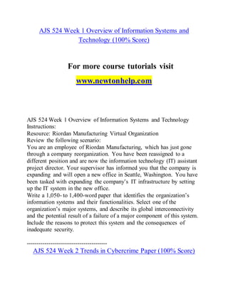 Ajs 524 Extraordinary Success/newtonhelp.com | DOCX | Operating Systems | Computer Software and ...