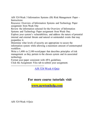 Ajs 524 Extraordinary Success/newtonhelp.com | DOCX | Operating Systems | Computer Software and ...