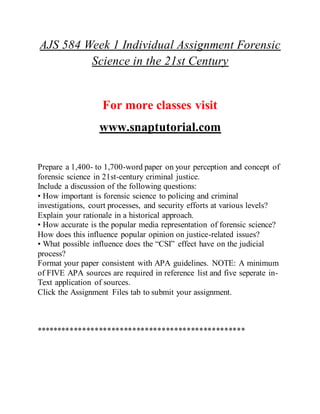 Ajs 584 Enhance teaching / snaptutorial.com