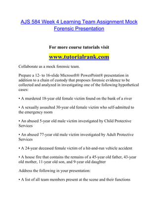 AJS 584 Effective Communication - tutorialrank.com