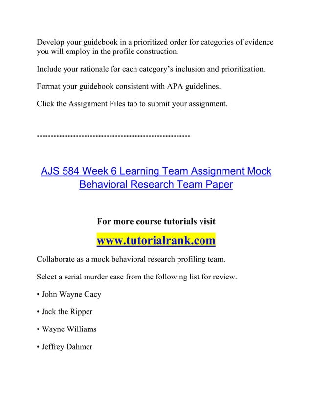 AJS 584 Effective Communication - tutorialrank.com