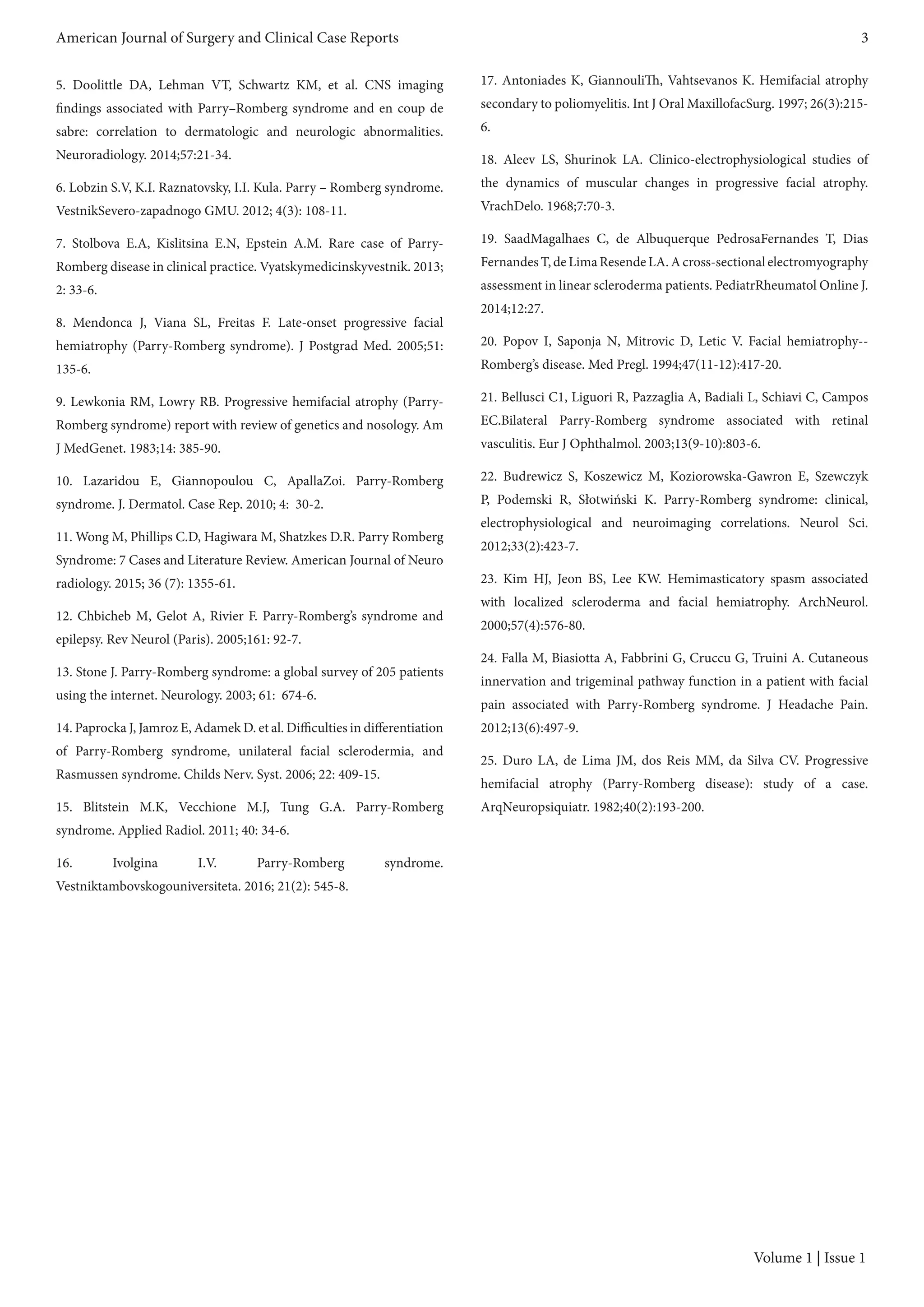 Case of Rare Entity - Parry-Romberg Syndrome | PDF