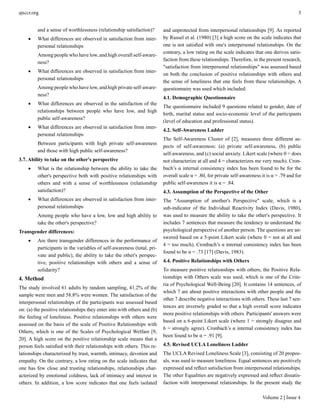 Cognitive Psychology: Investigation of Interpersonal Relationships with ...