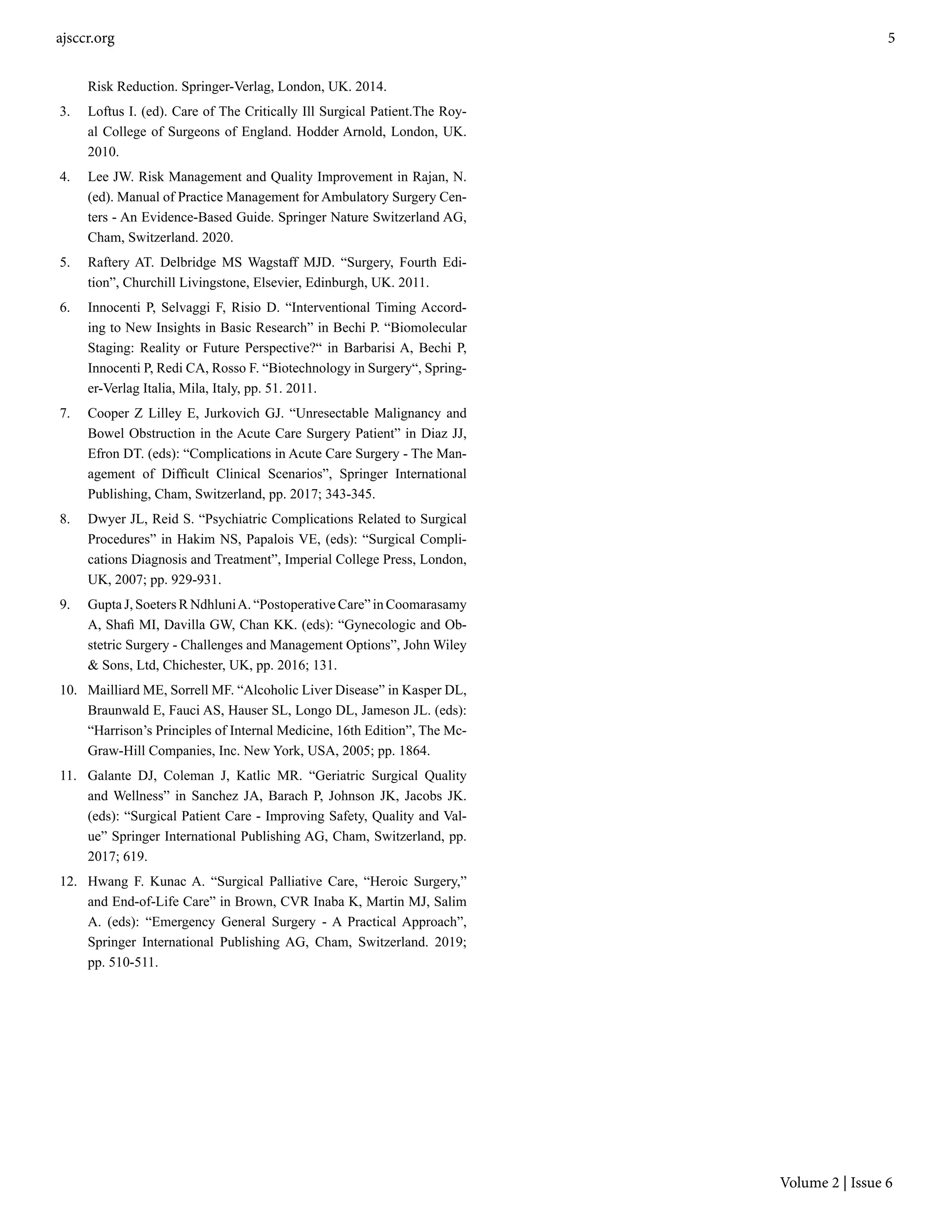 Surgical Risk Assessment is an Important Factor in any Surgical ...