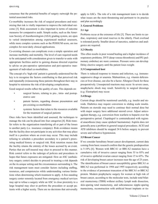 Surgical Risk Assessment is an Important Factor in any Surgical ...