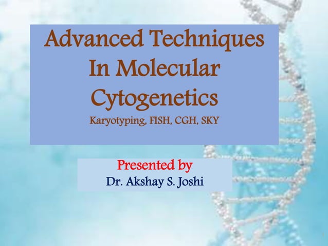 Advanced Techniques In Molecular Cytogenetics Karyotyping, FISH, CGH, SKY | PPTX