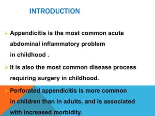 Appendicitis overview | PPTX