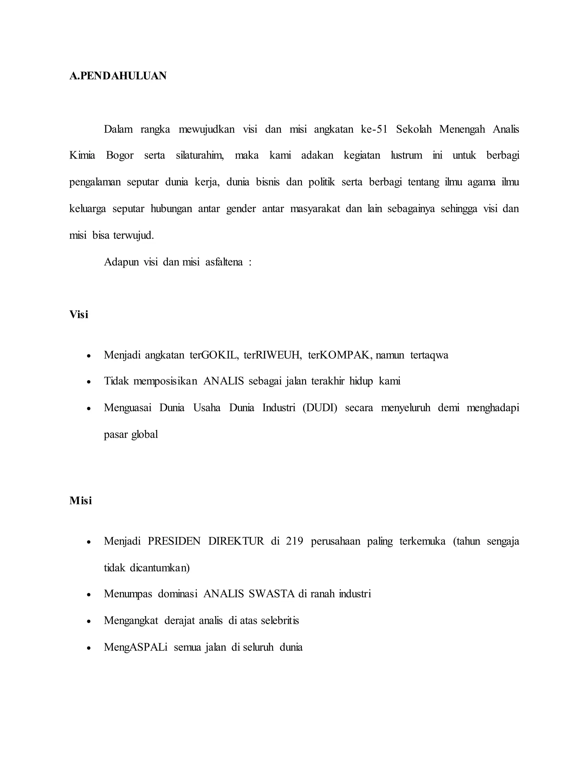 Ajuan rancangan susunan acara lustrum[back up] | DOCX