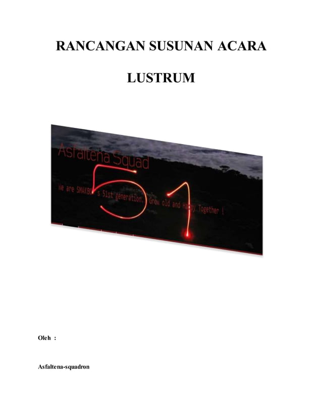 Ajuan rancangan susunan acara lustrum[back up] | DOCX