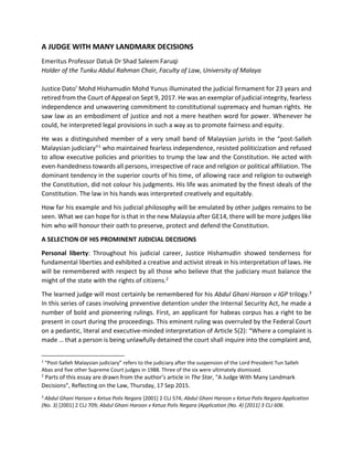 A Judge With Many Landmark Decisions | PDF | Legal Services Industry ...