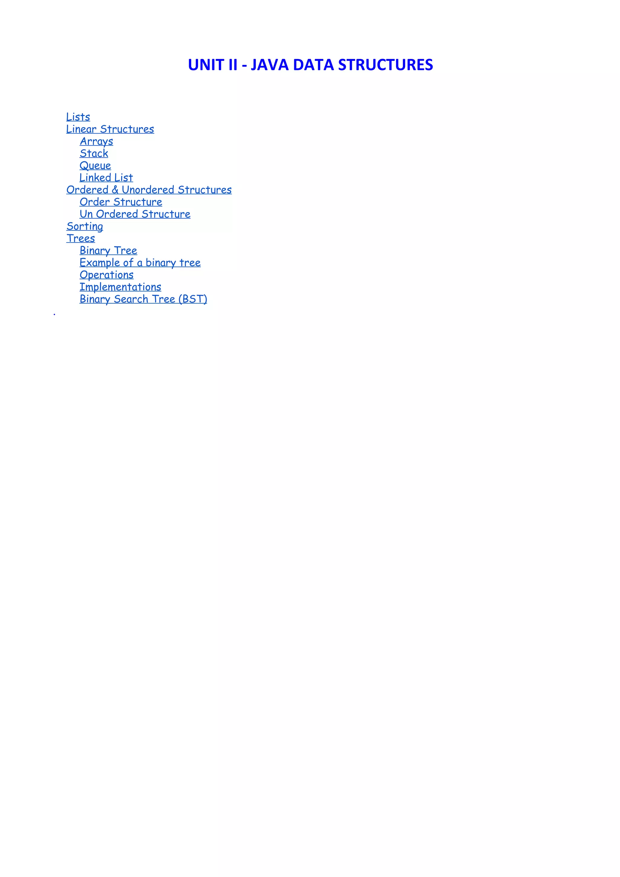 Aj unit2 notesjavadatastructures | PDF