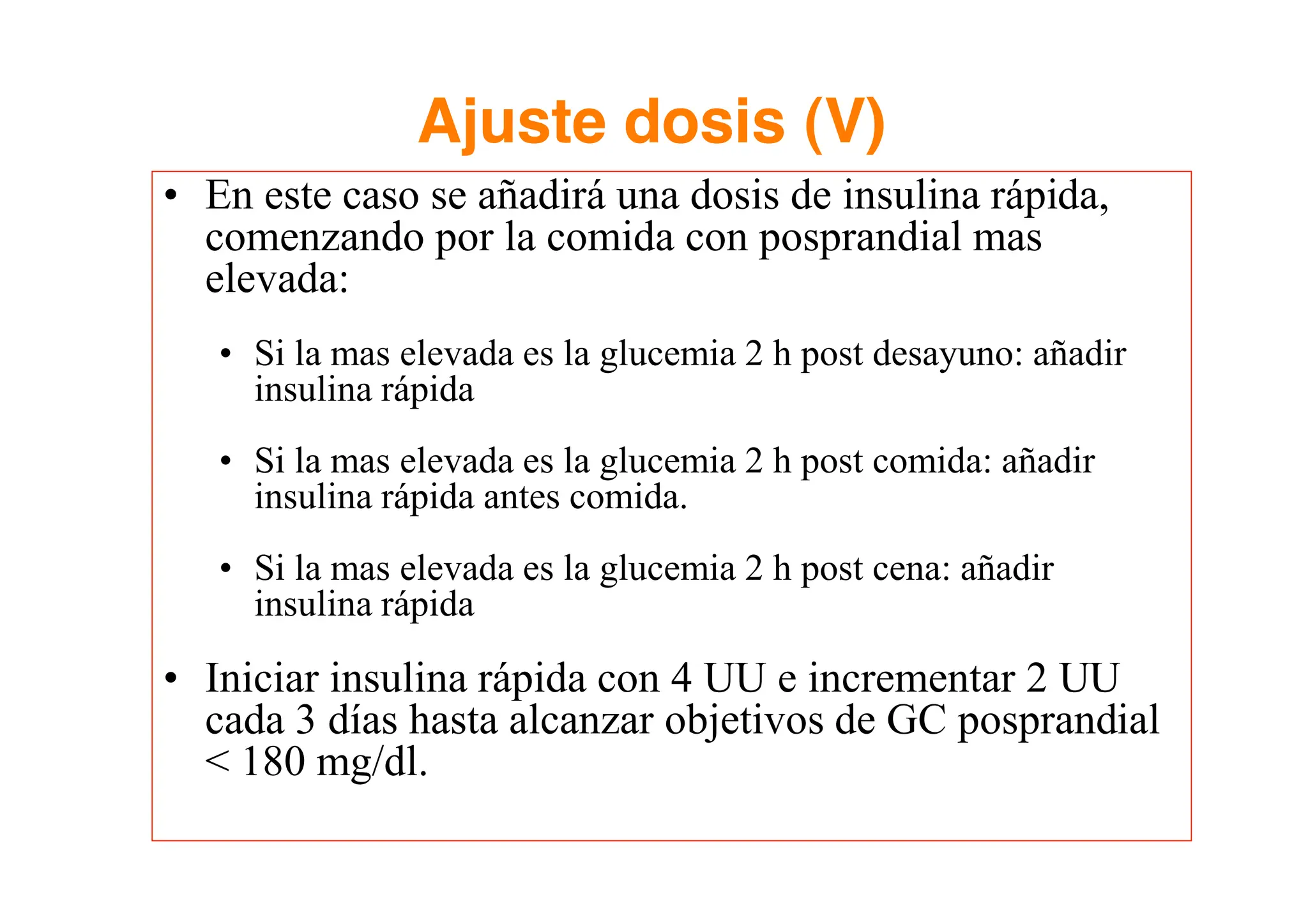 Dosis de ajuste de insulina - casos prácticos | PDF