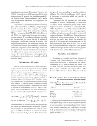 Ajuste de modelos no lineales y estimacion de parametros de crecimiento ...