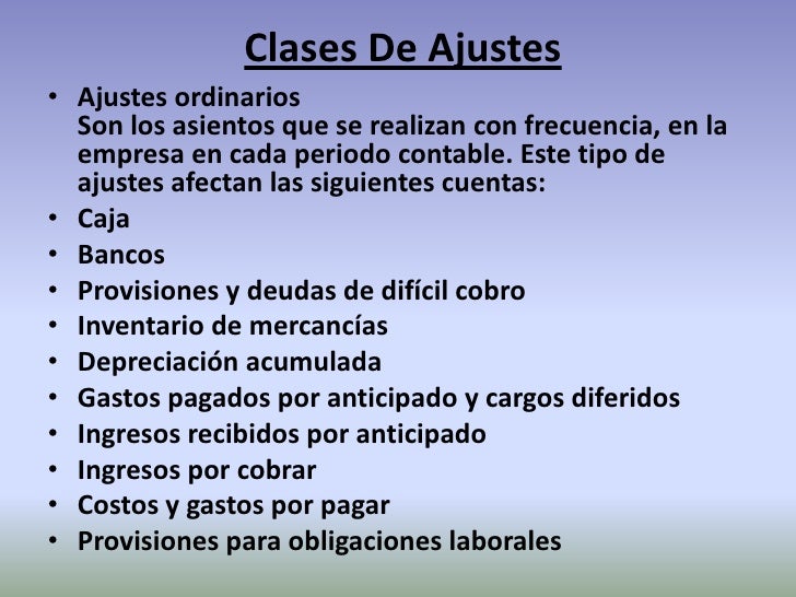 Ajustes contables