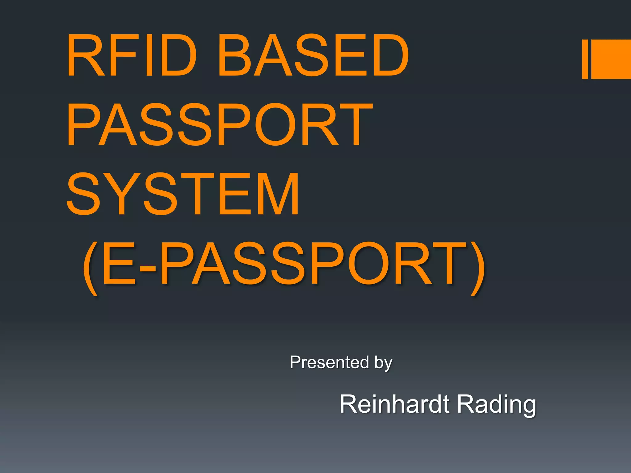 RFID E-passport System | PPTX