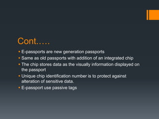 RFID E-passport System | PPTX