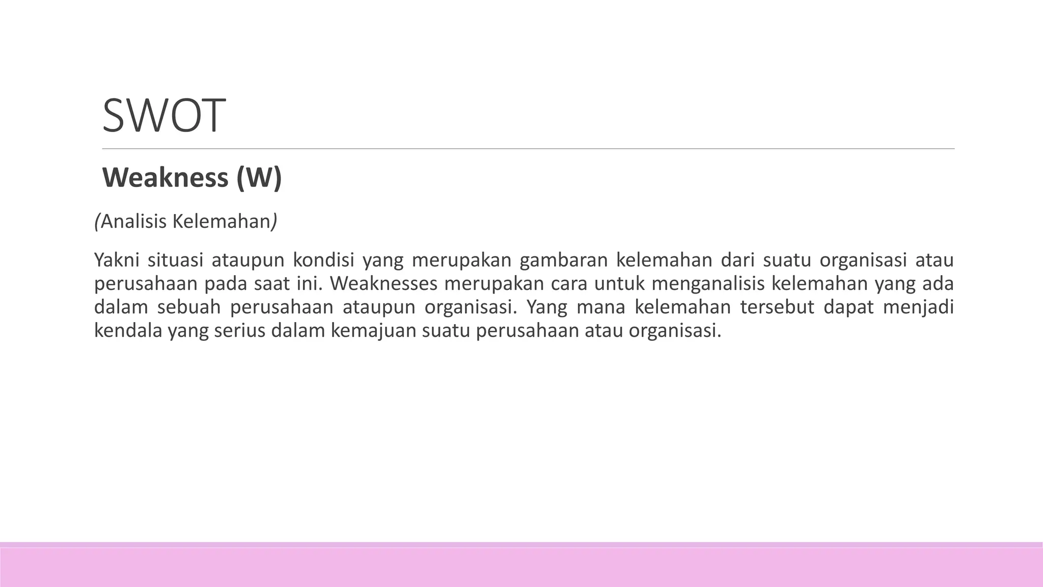 Analisis SWOT | PPTX