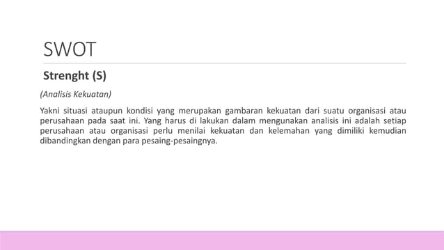 Analisis SWOT | PPT